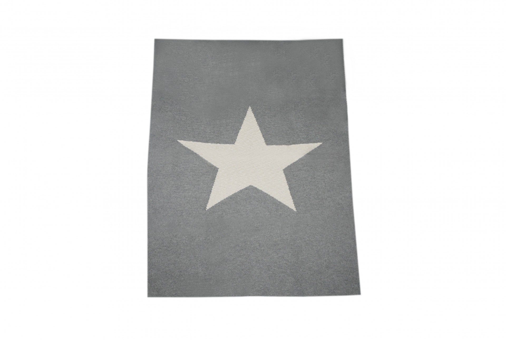 Personalized Baby Blanket - Chunky Grey Star - You Name It Baby!