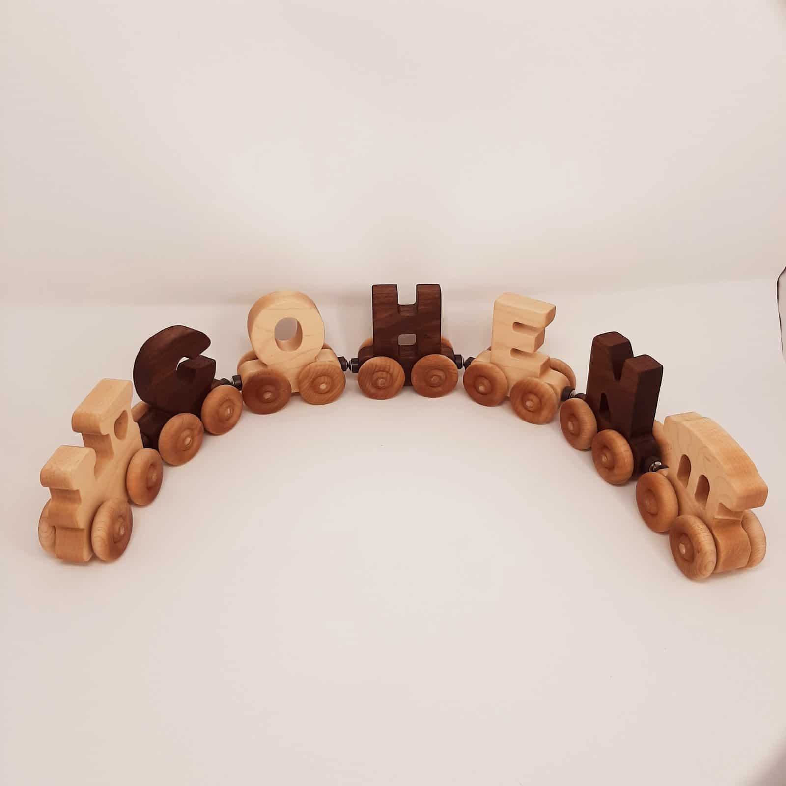 Wooden Name Train - In The Woods - You Name It Baby!