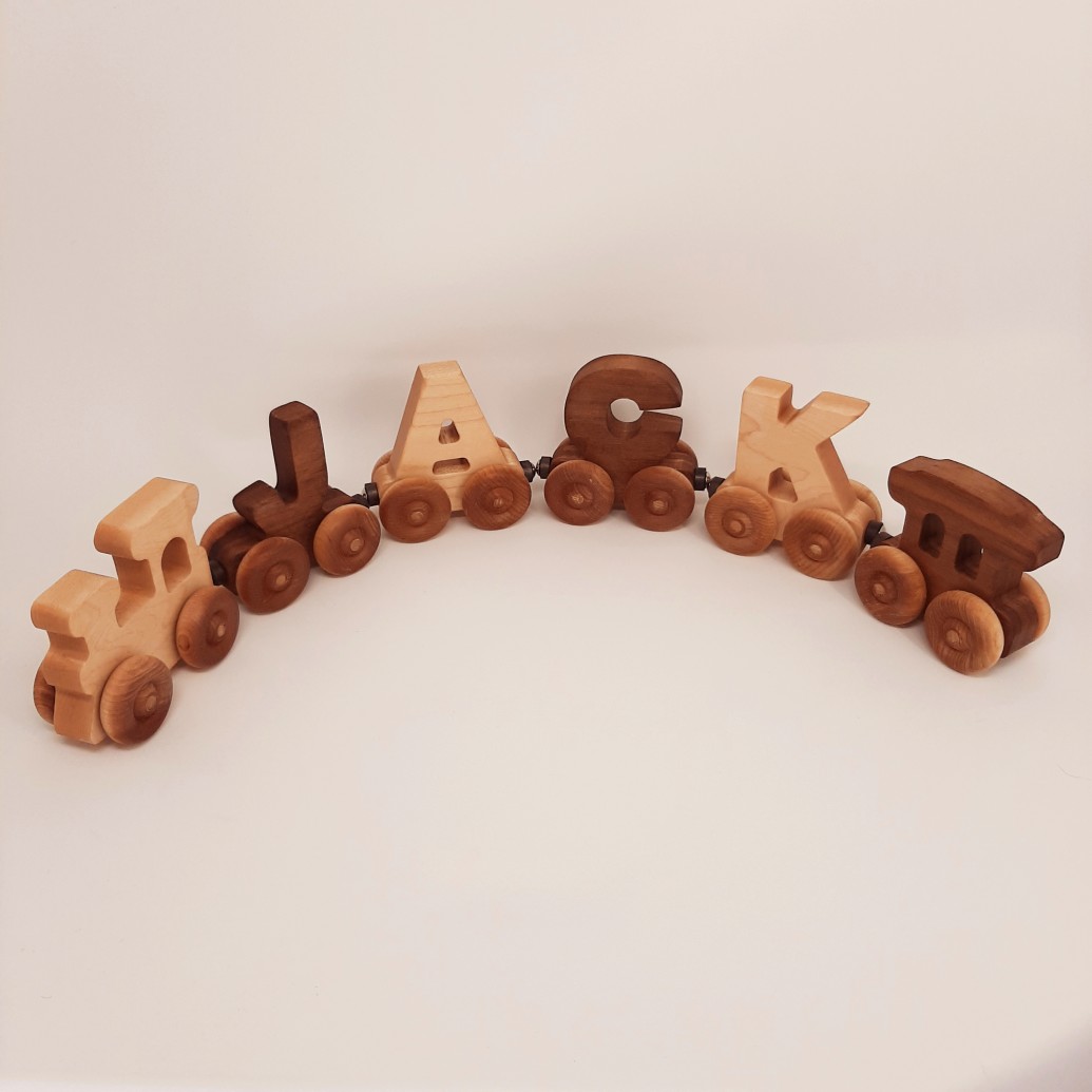 Wooden Name Train - In The Woods - You Name It Baby!