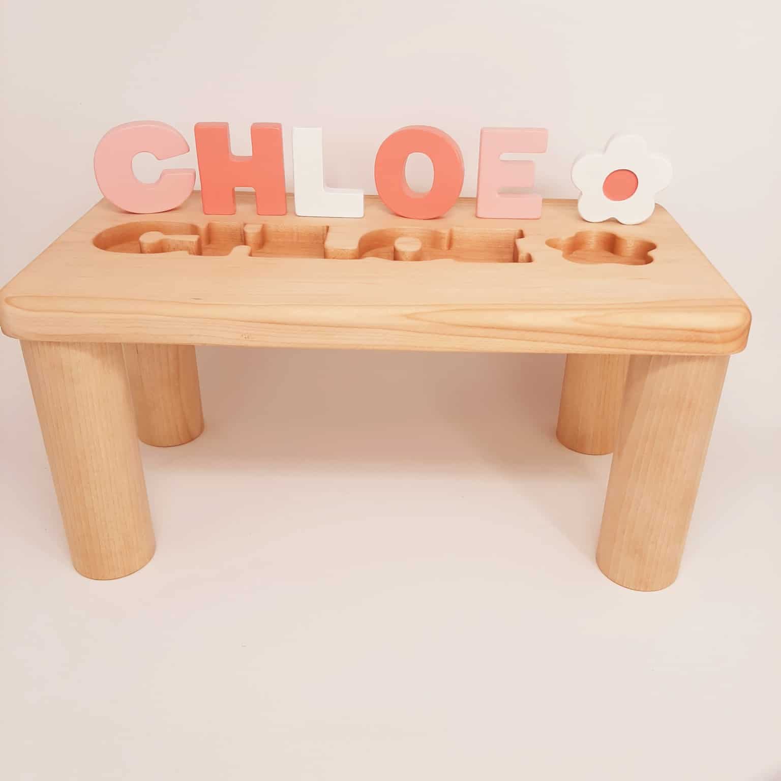 Children Wooden Puzzle Name Stools & Benches