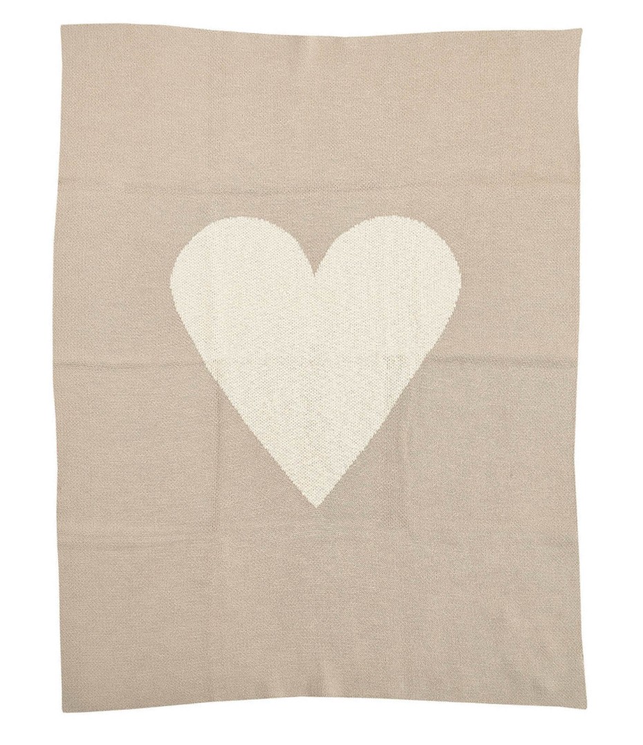 Personalized Baby Blanket - Chunky Sand Heart - You Name It Baby!
